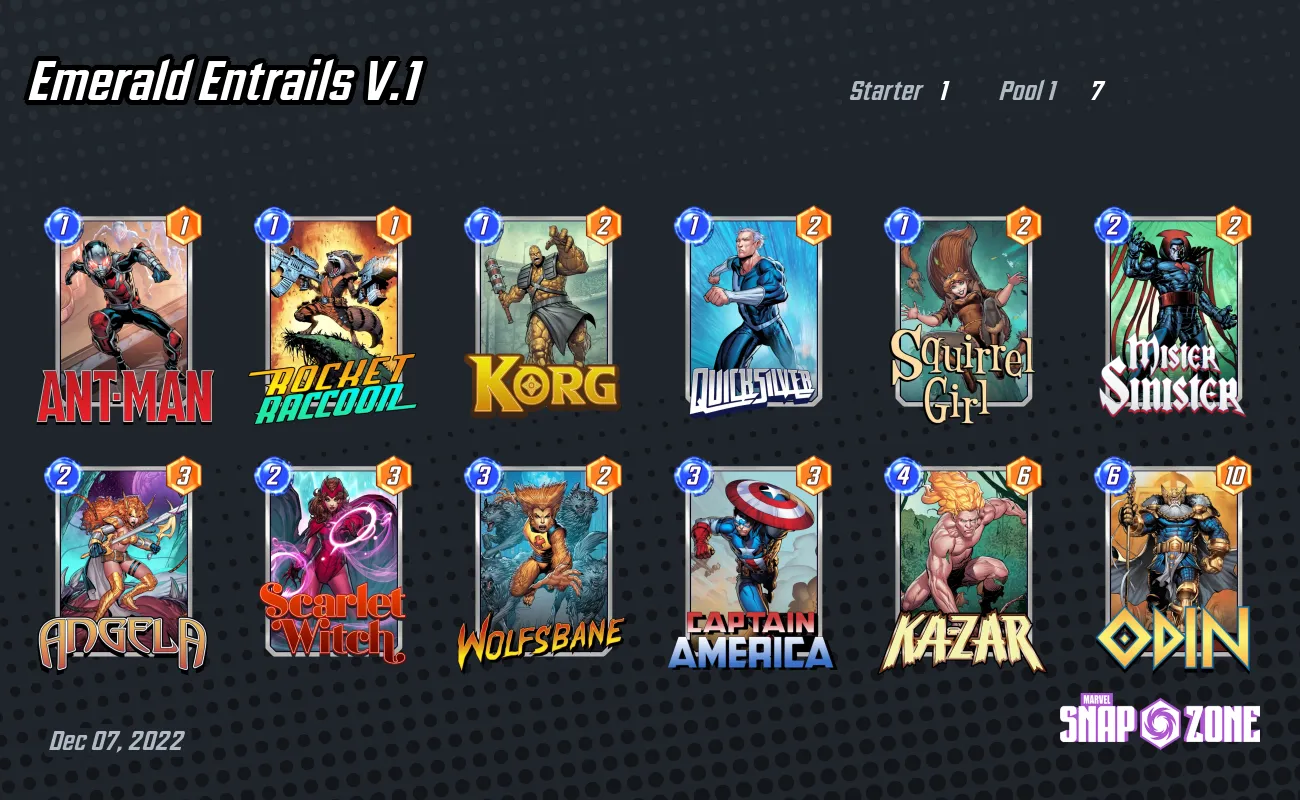 Emerald Entrails V.1 - Decks - Marvel Snap Zone