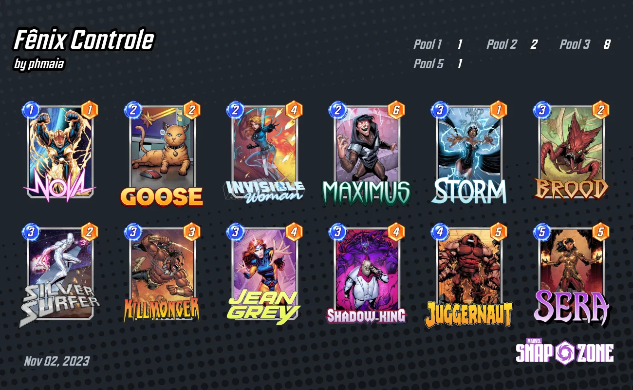 Fênix Controle - Decks - Marvel Snap Zone