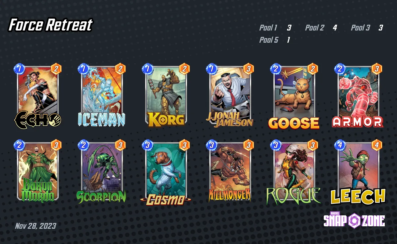 Force Retreat - Decks - Marvel Snap Zone