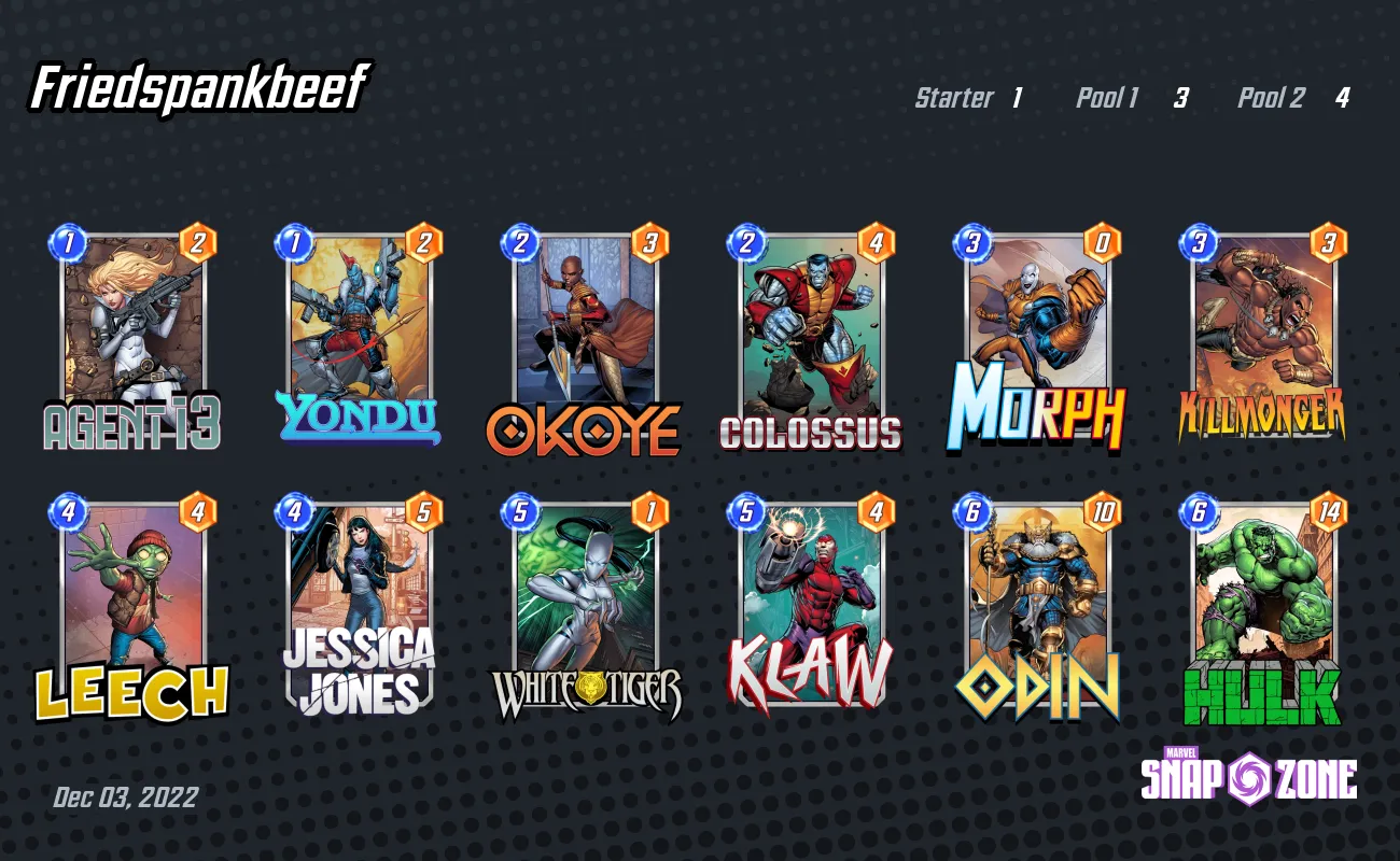 Friedspankbeef - Decks - Marvel Snap Zone