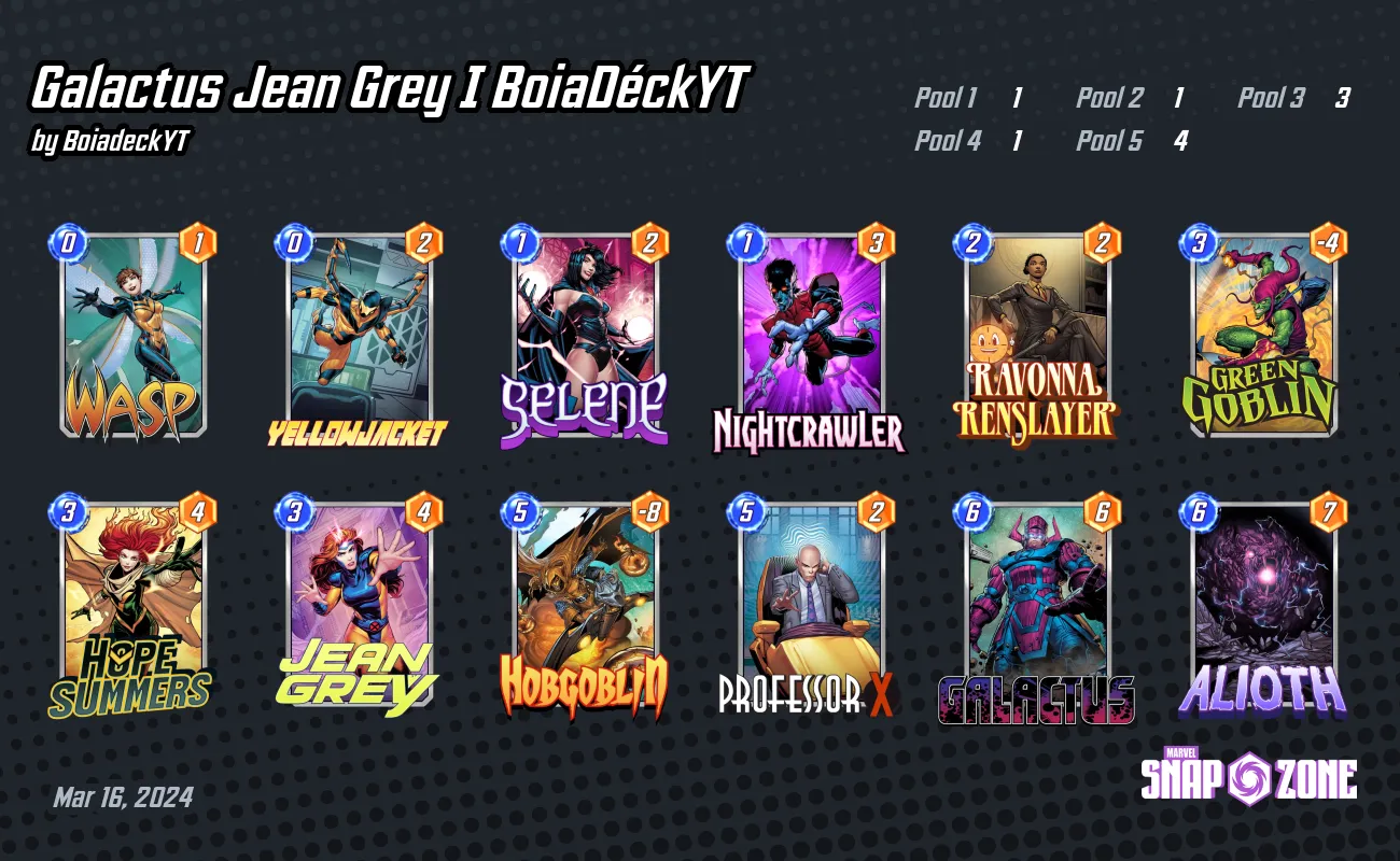 Galactus Jean Grey | BoiaDéckYT - Decks - Marvel Snap Zone