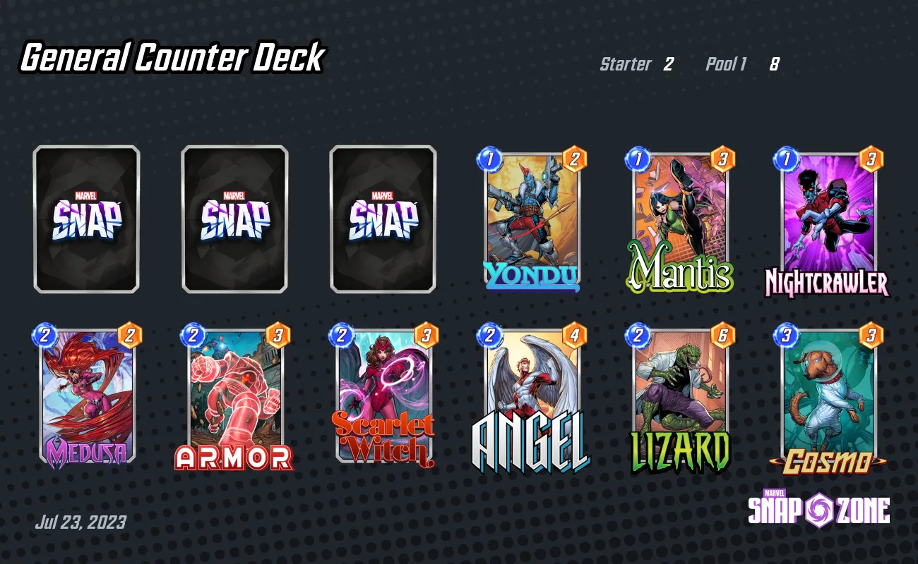 General Counter Deck - Decks - Marvel Snap Zone