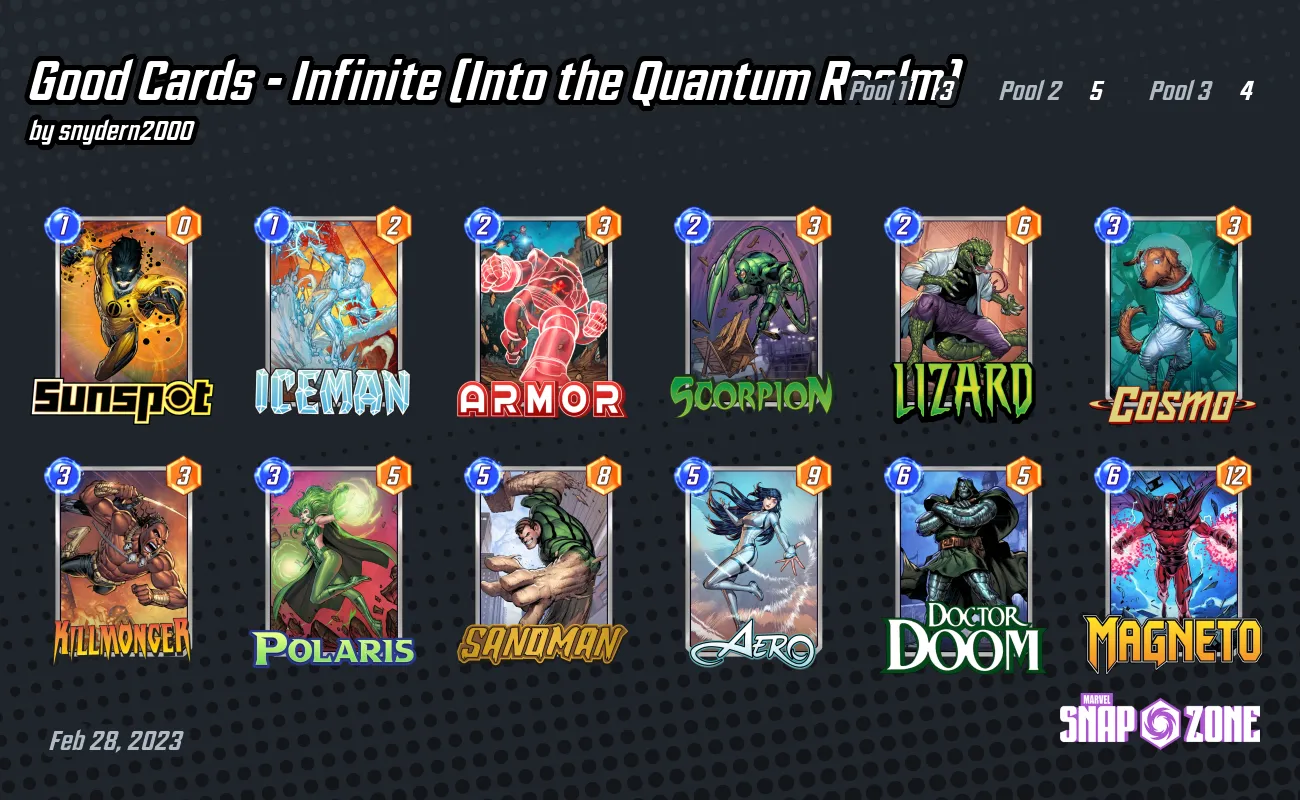 Good Cards - Infinite (Into the Quantum Realm) - Decks - Marvel Snap Zone