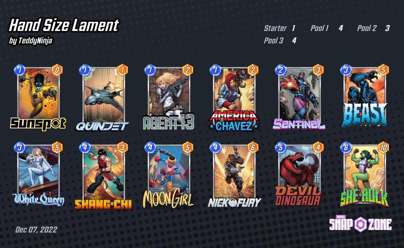 Hand Size Lament - Decks - Marvel Snap Zone