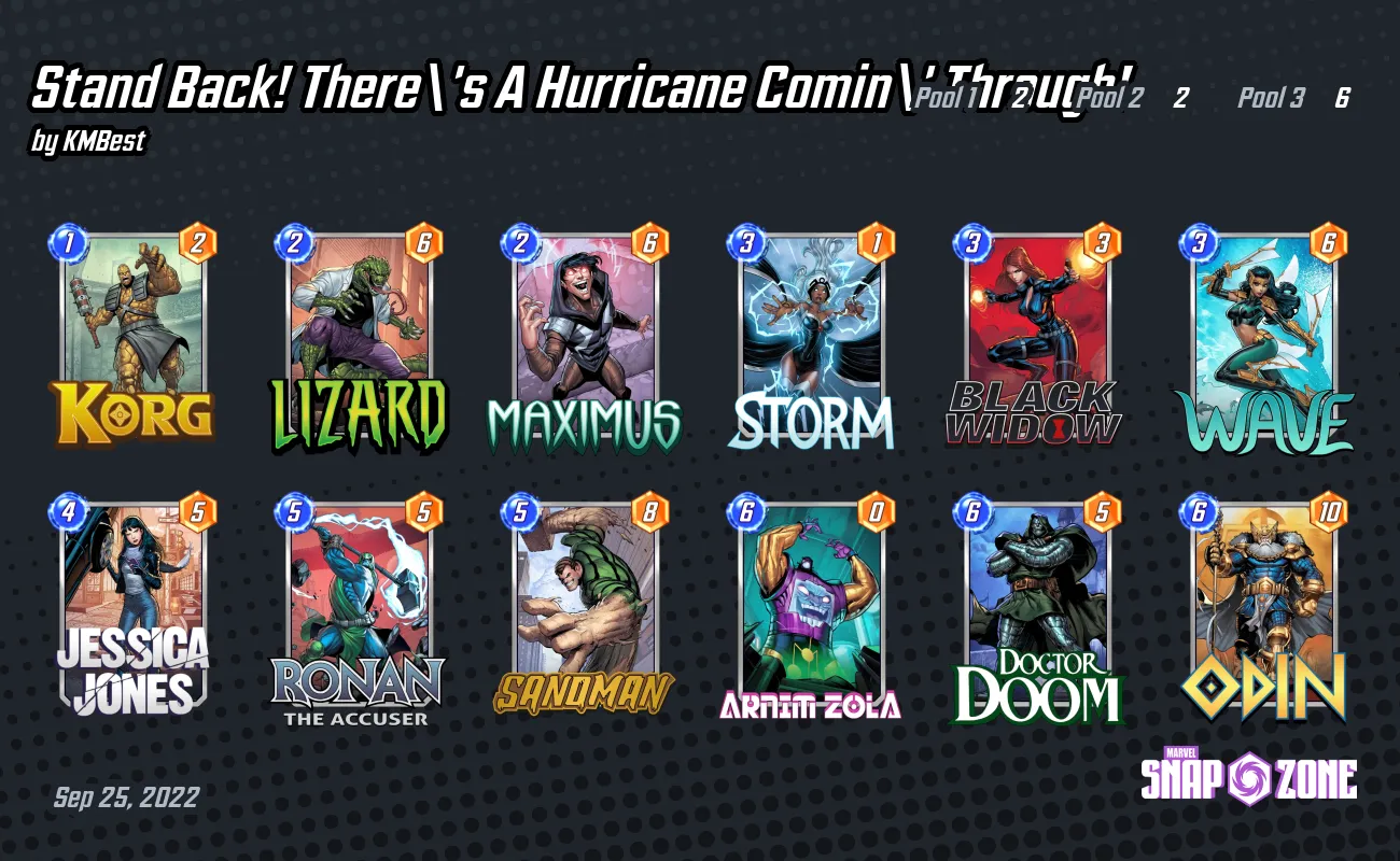 Stand Back! There's A Hurricane Comin' Through! - Decks - Marvel Snap Zone