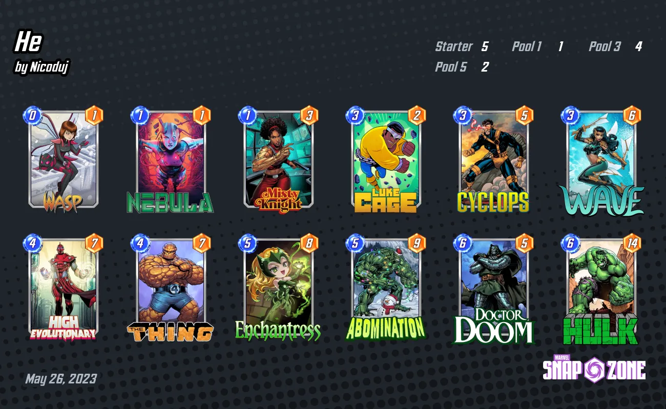 He - Decks - Marvel Snap Zone