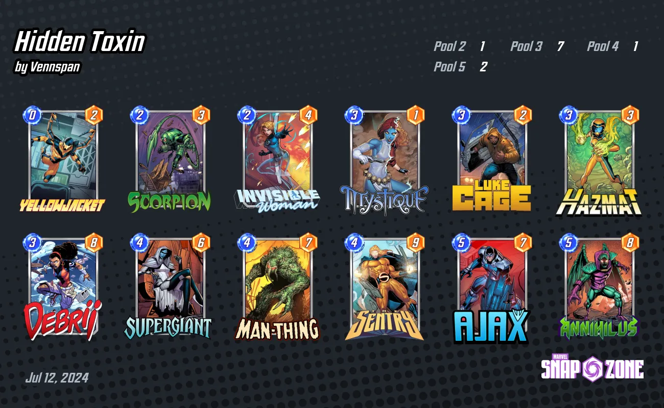 Hidden Toxin - Decks - Marvel Snap Zone