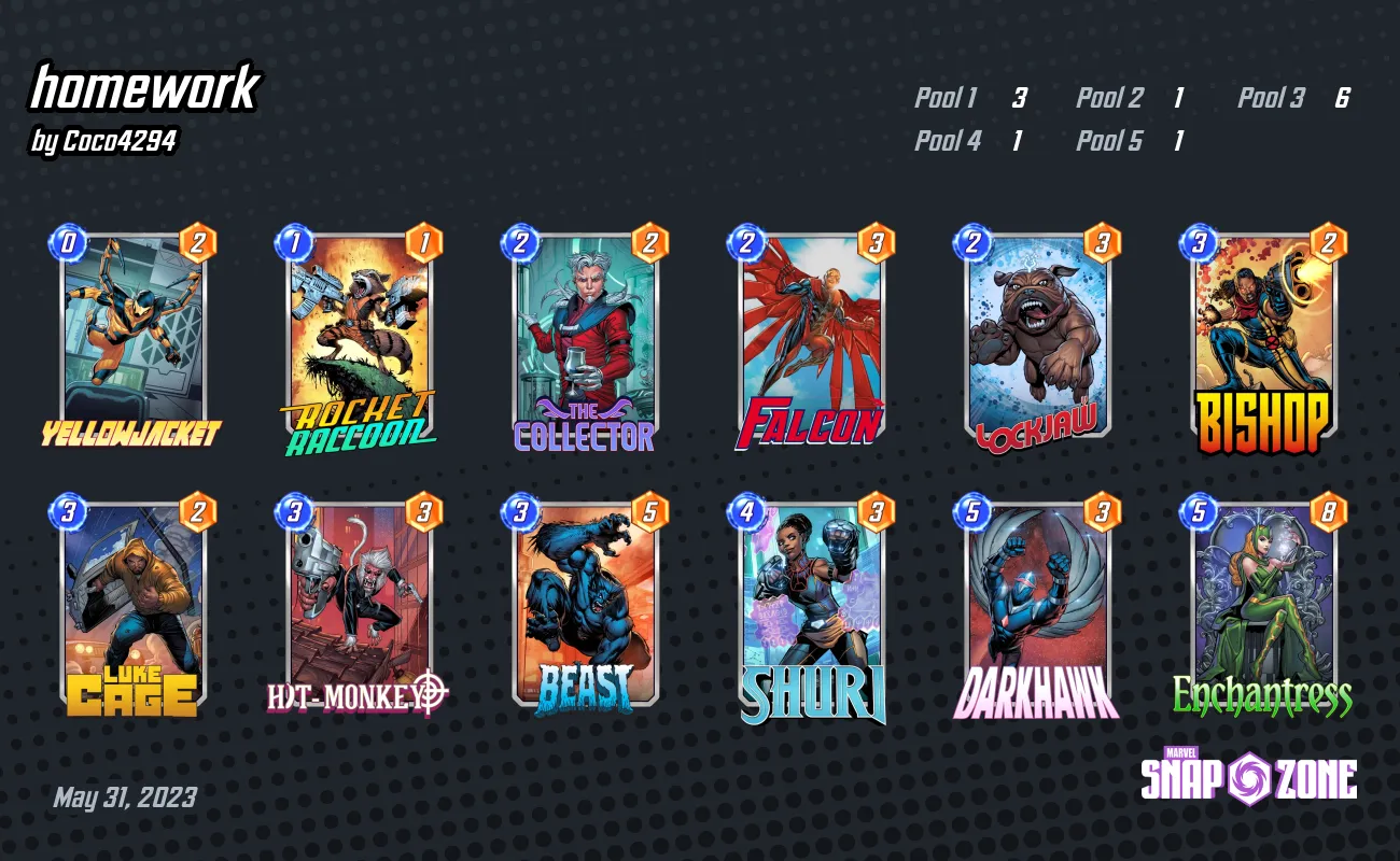 homework - Decks - Marvel Snap Zone