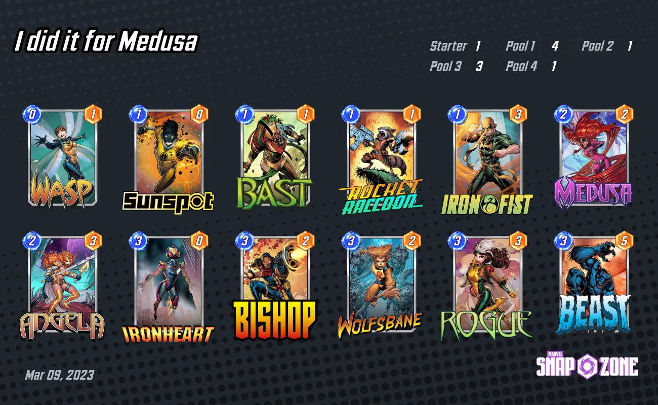I did it for Medusa - Decks - Marvel Snap Zone