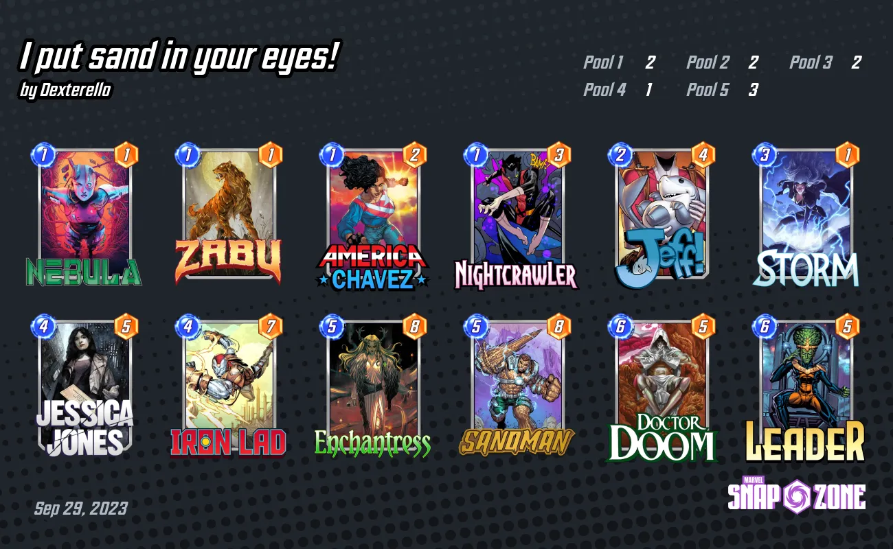 I put sand in your eyes! - Decks - Marvel Snap Zone
