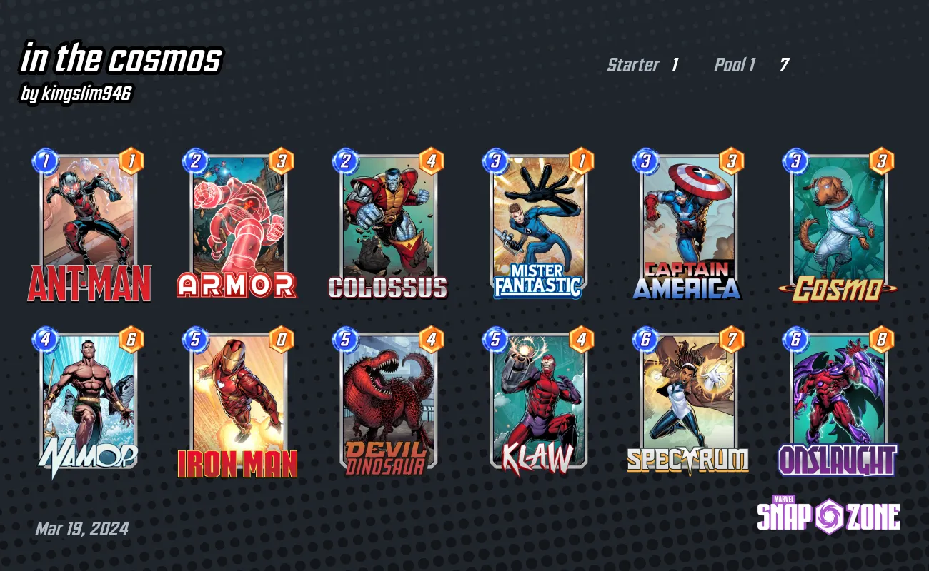 in the cosmos - Decks - Marvel Snap Zone
