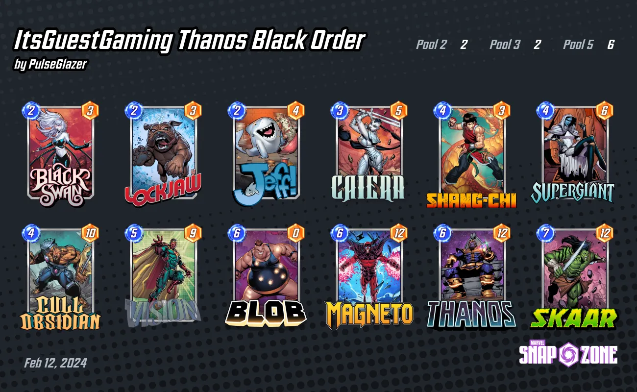 ItsGuestGaming Thanos Black Order - Decks - Marvel Snap Zone