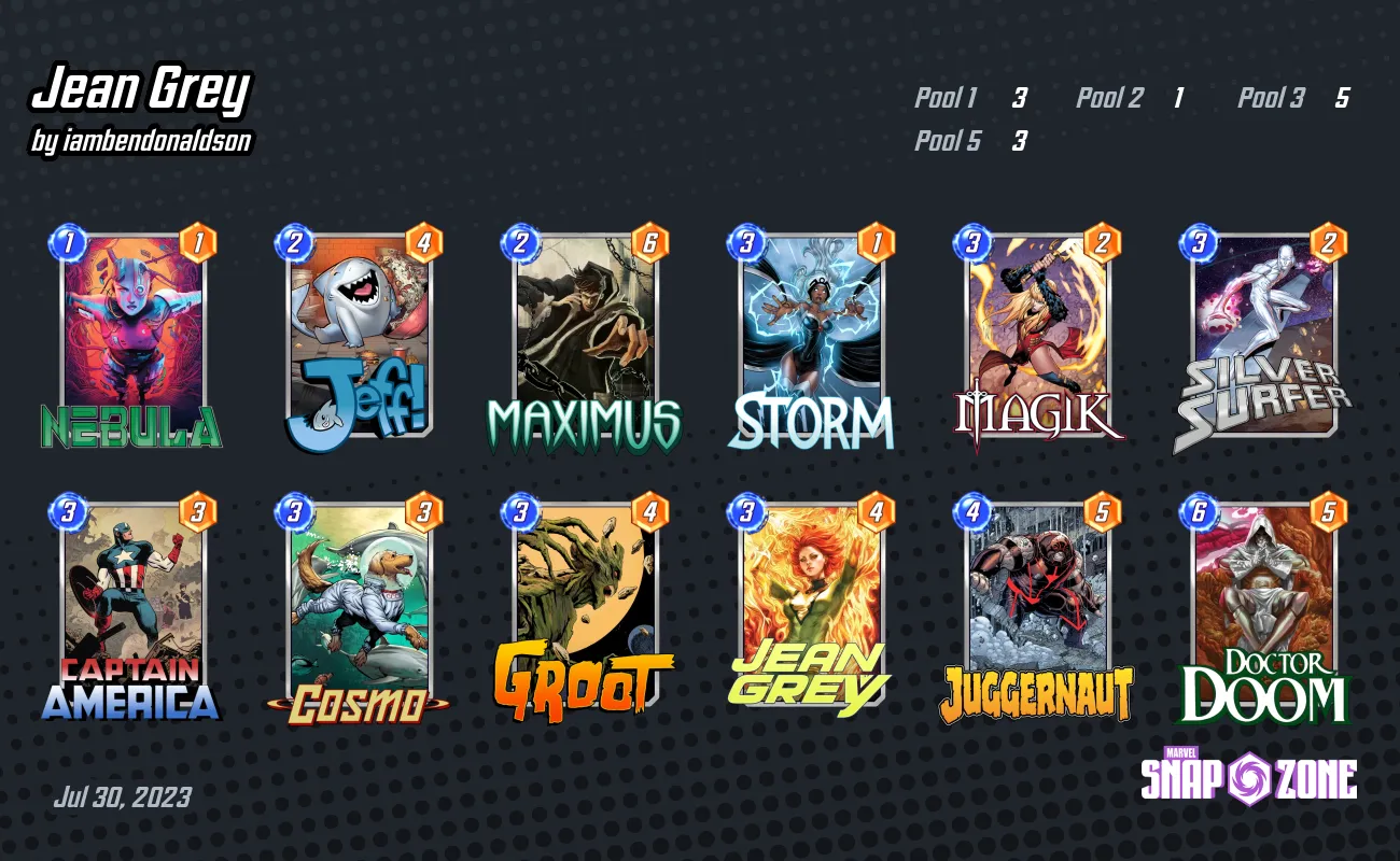Jean Grey - Decks - Marvel Snap Zone
