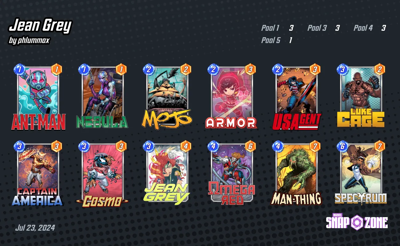 Jean Grey - Decks - Marvel Snap Zone