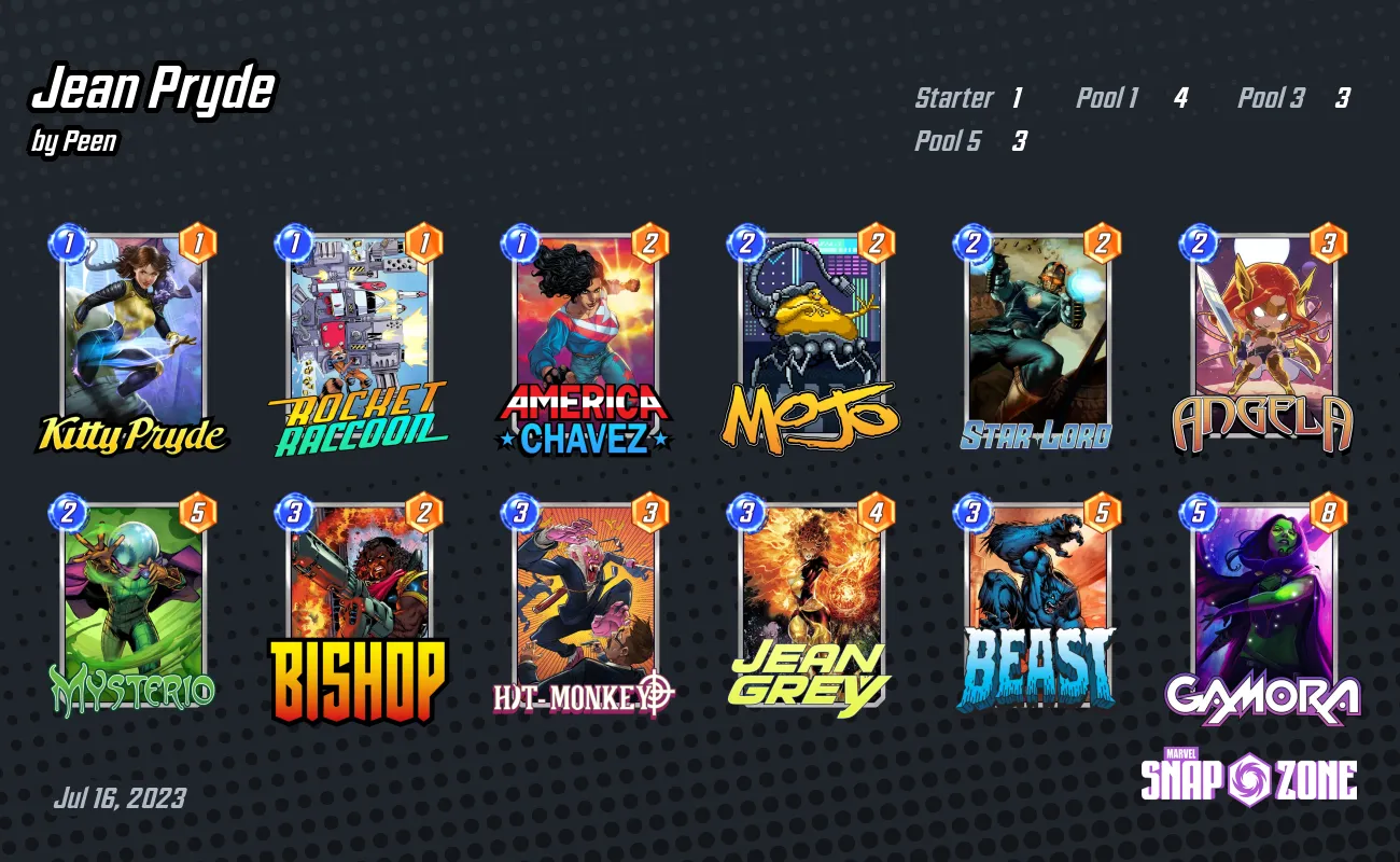 Jean Pryde - Decks - Marvel Snap Zone