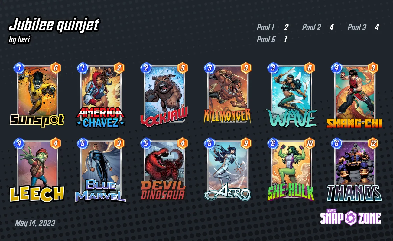 Jubilee quinjet - Decks - Marvel Snap Zone