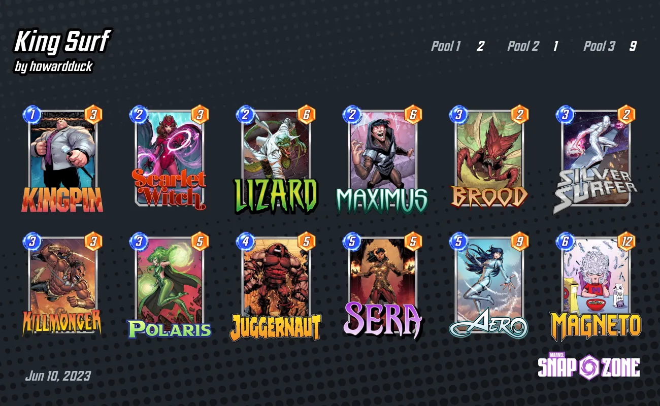 King Surf - Decks - Marvel Snap Zone