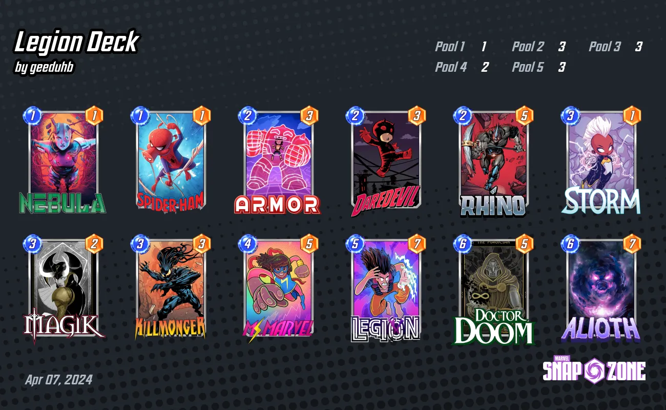 Legion Deck - Decks - Marvel Snap Zone