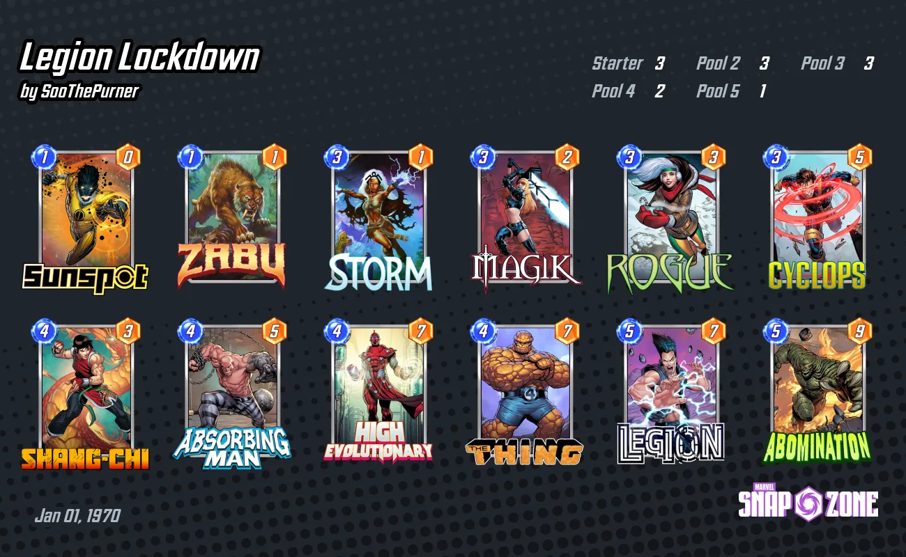Legion Lockdown - Decks - Marvel Snap Zone