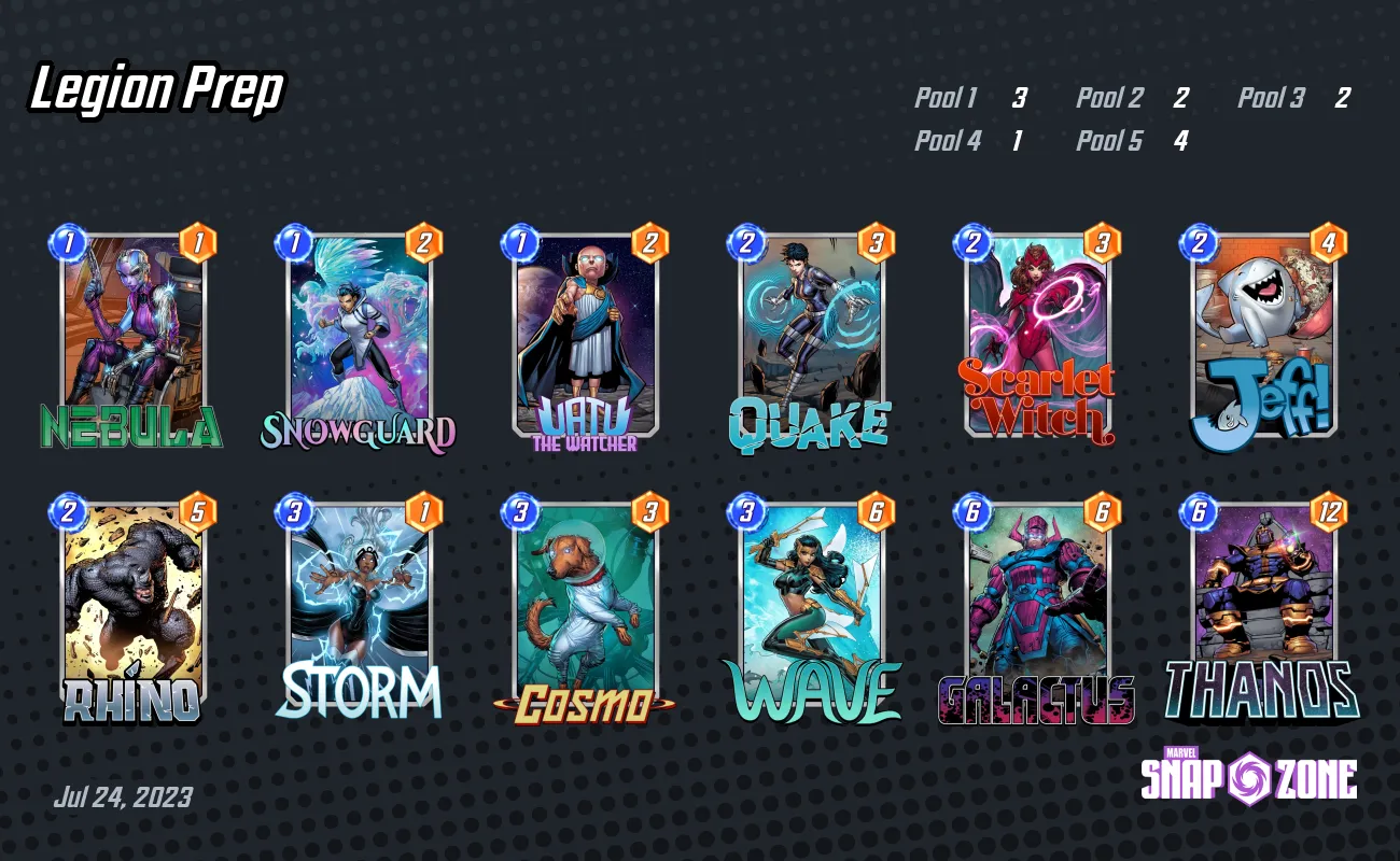 Legion Prep - Decks - Marvel Snap Zone