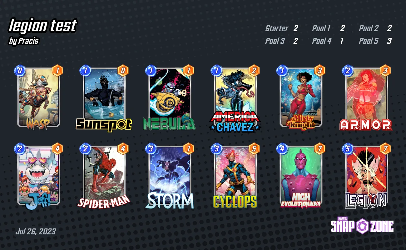 legion test - Decks - Marvel Snap Zone