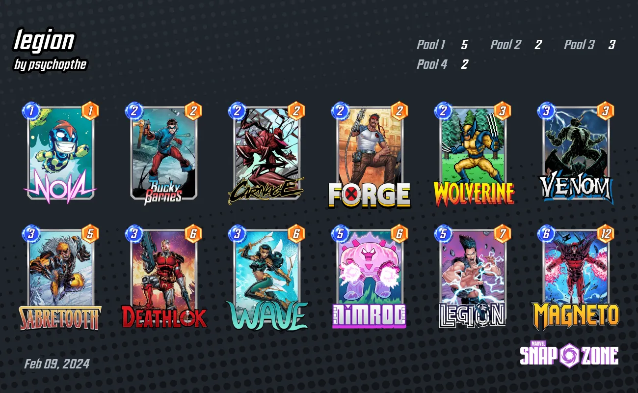 legion - Decks - Marvel Snap Zone