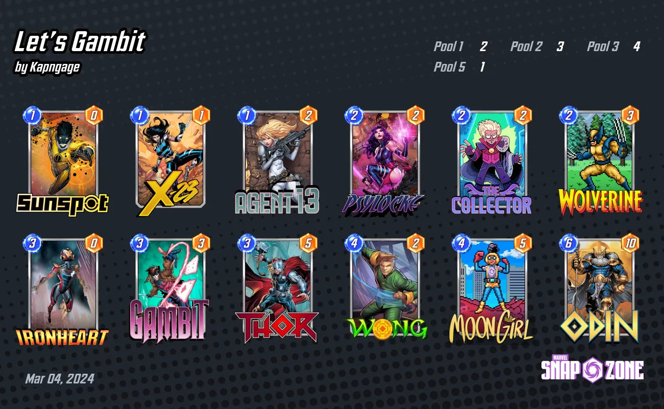 Let’s Gambit - Decks - Marvel Snap Zone
