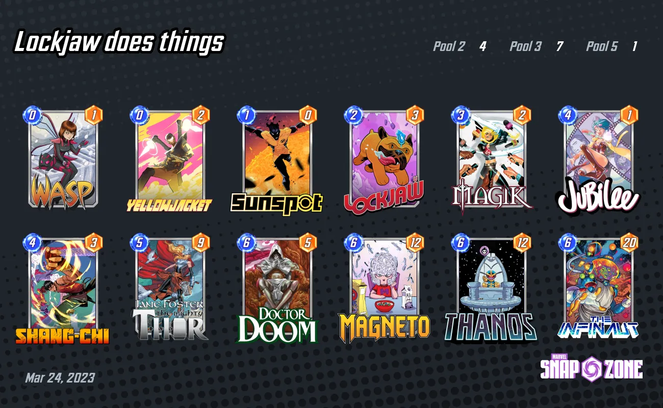 Lockjaw does things - Decks - Marvel Snap Zone