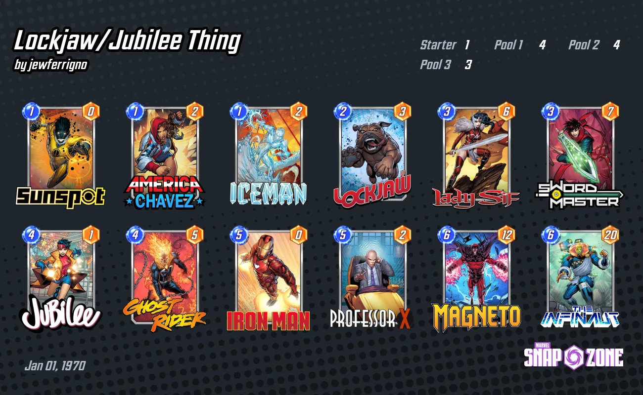 Lockjaw/Jubilee Thing - Decks - Marvel Snap Zone