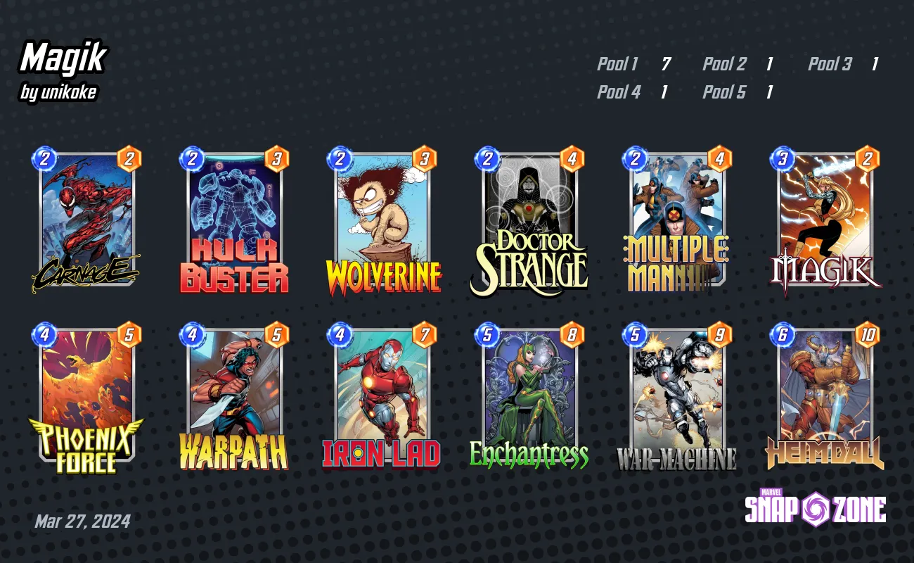 Magik - Decks - Marvel Snap Zone