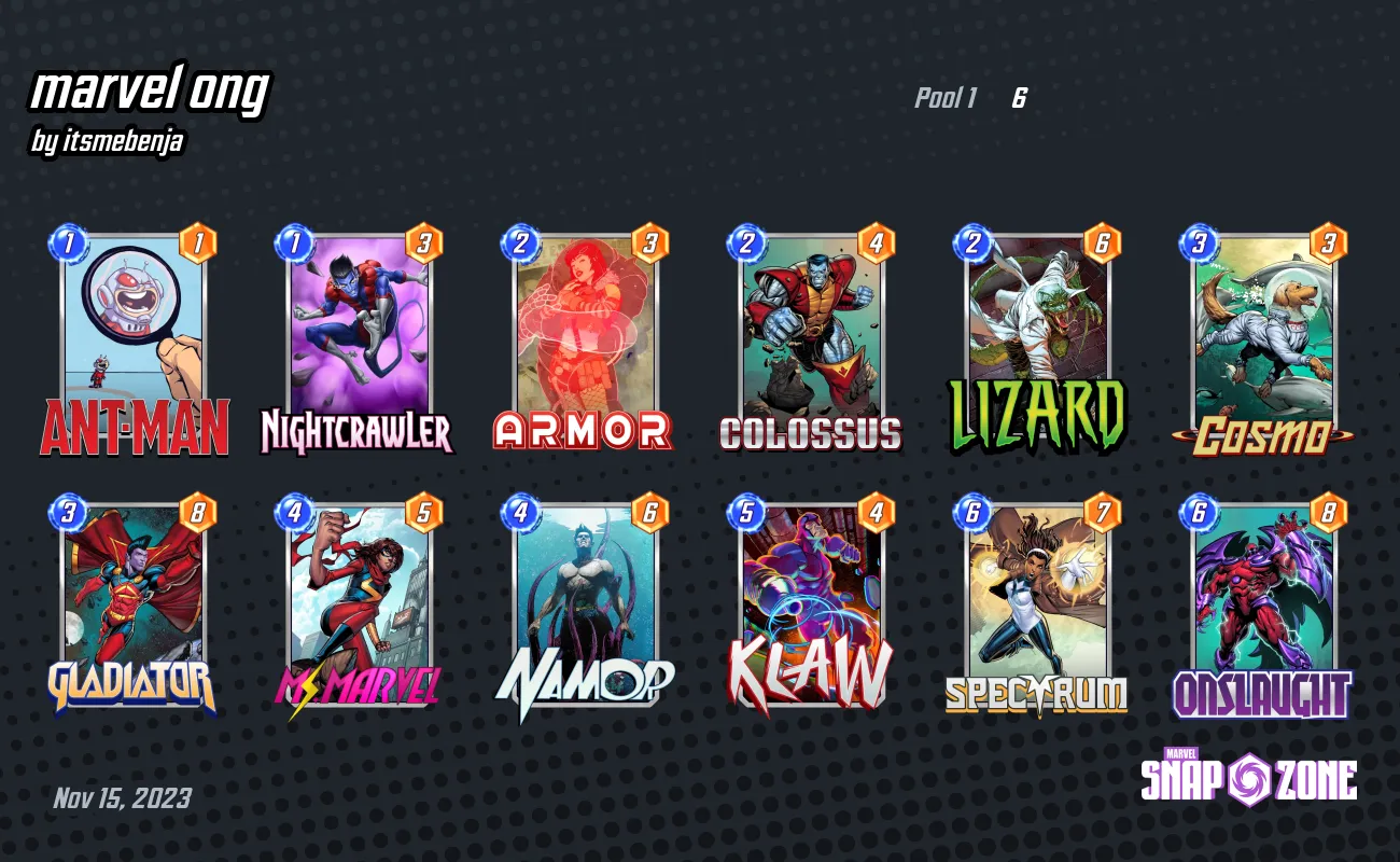 marvel ong - Decks - Marvel Snap Zone