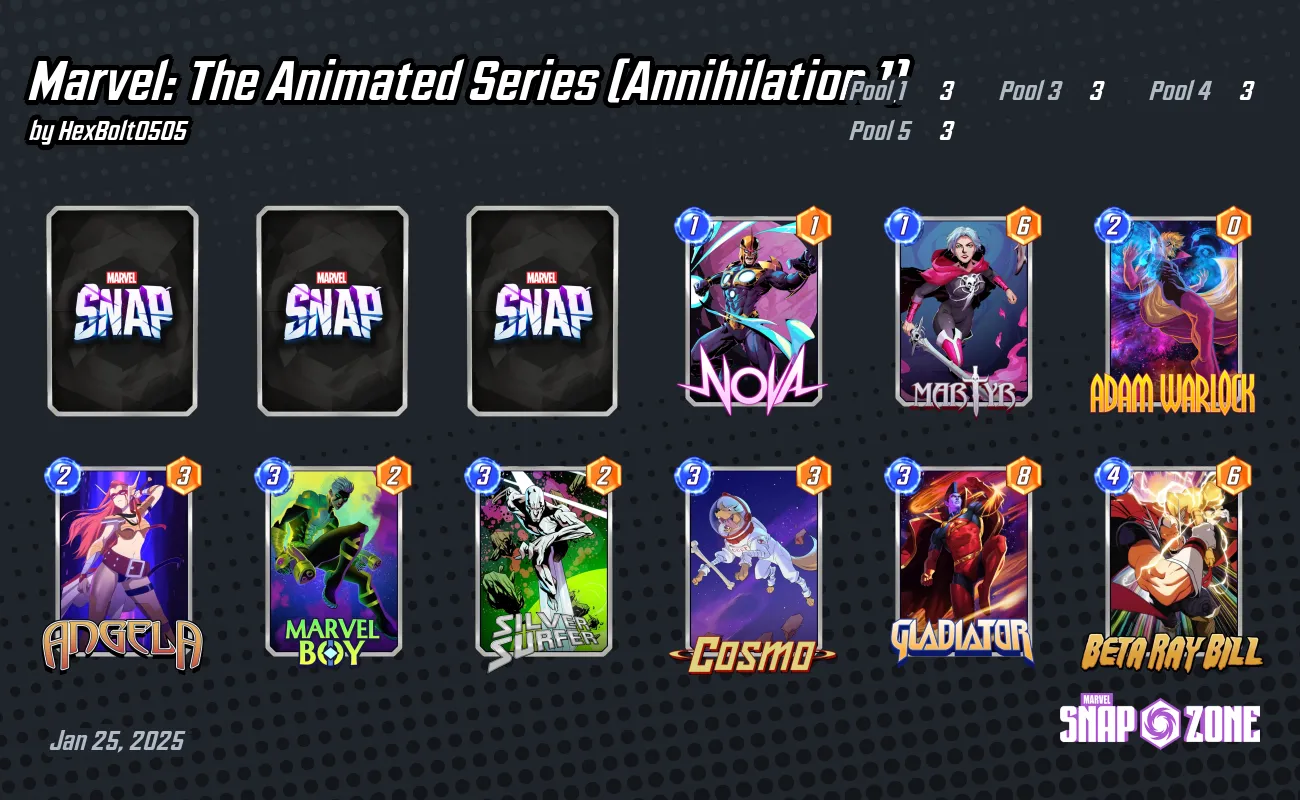 Marvel: The Animated Series (Annihilation 1) - Decks - Marvel Snap Zone