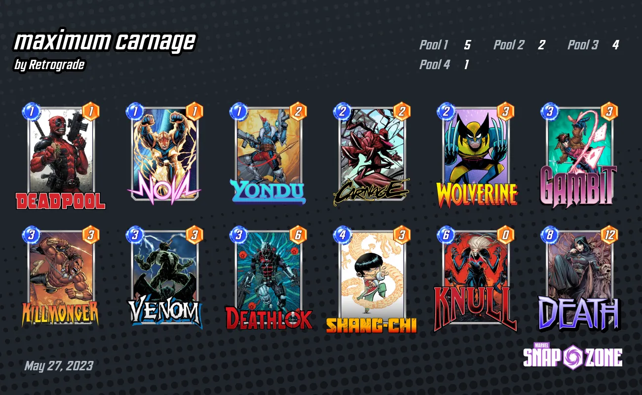maximum carnage - Decks - Marvel Snap Zone