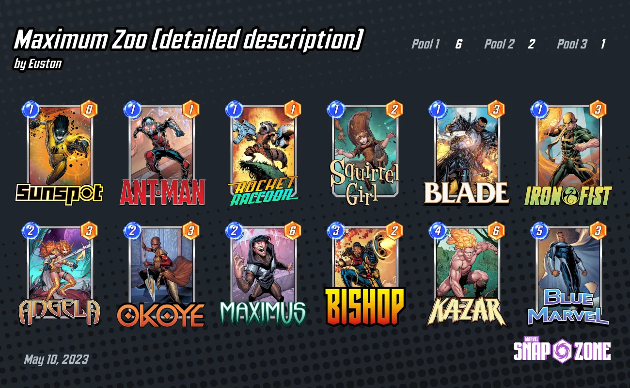 Maximum Zoo (detailed description) - Decks - Marvel Snap Zone