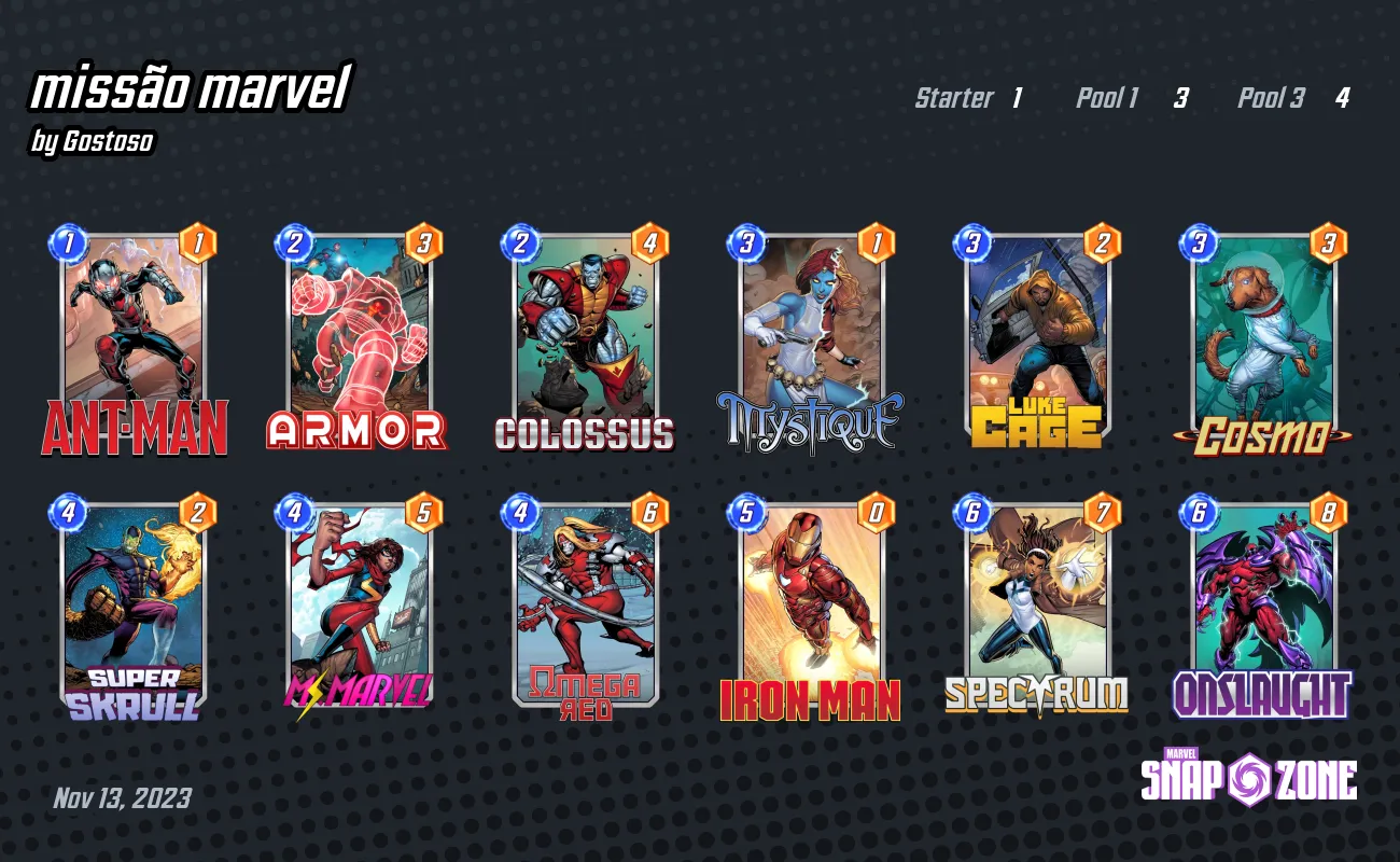 missão marvel - Decks - Marvel Snap Zone