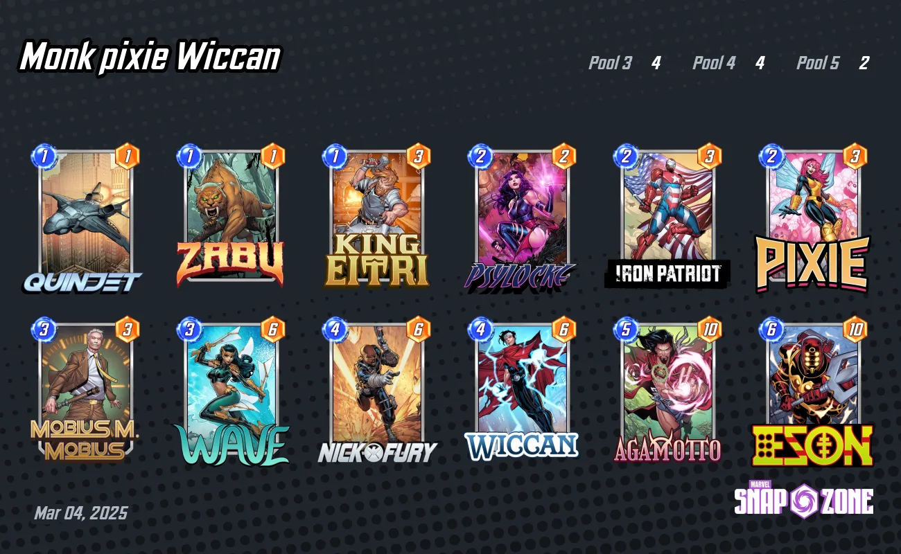 Monk pixie Wiccan - Decks - Marvel Snap Zone