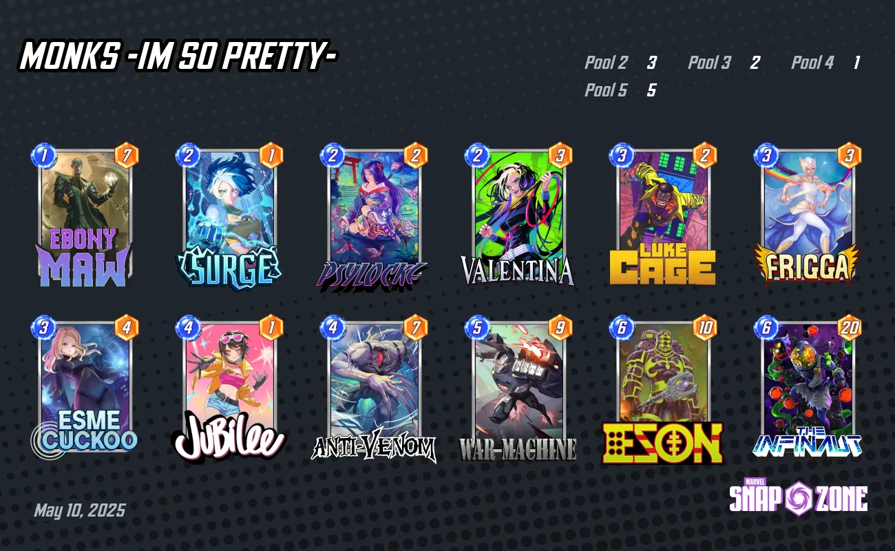 MONKS -IM SO PRETTY- - Decks - Marvel Snap Zone