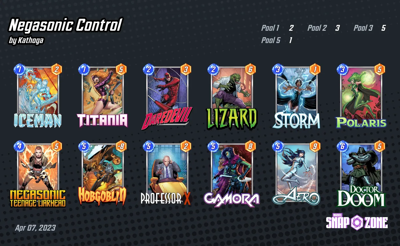 Negasonic Control - Decks - Marvel Snap Zone