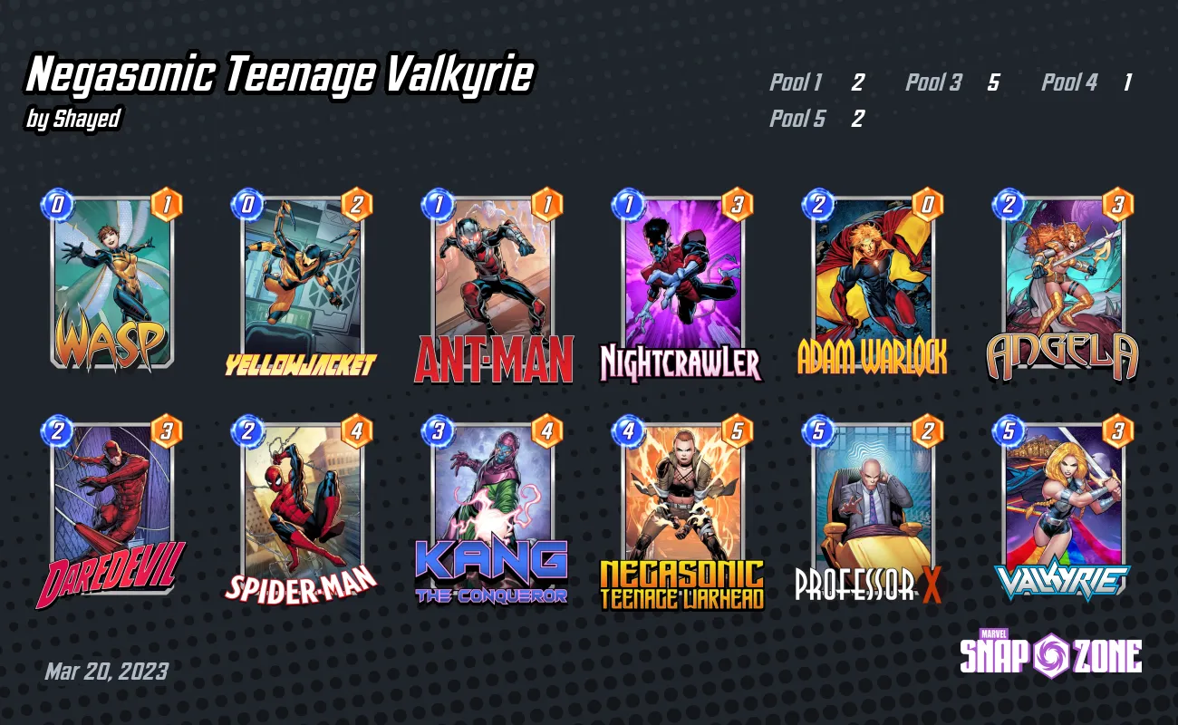 Negasonic Teenage Valkyrie - Decks - Marvel Snap Zone