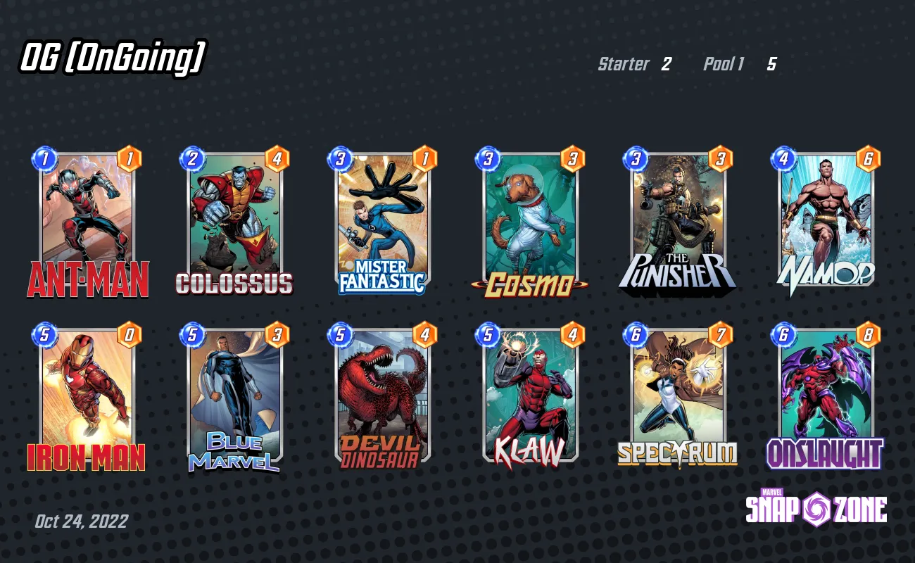 OG (OnGoing) - Decks - Marvel Snap Zone