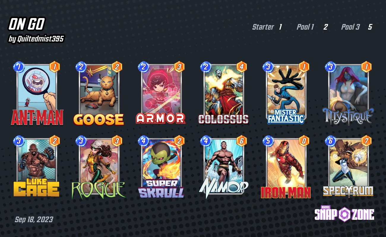 ON GO - Decks - Marvel Snap Zone