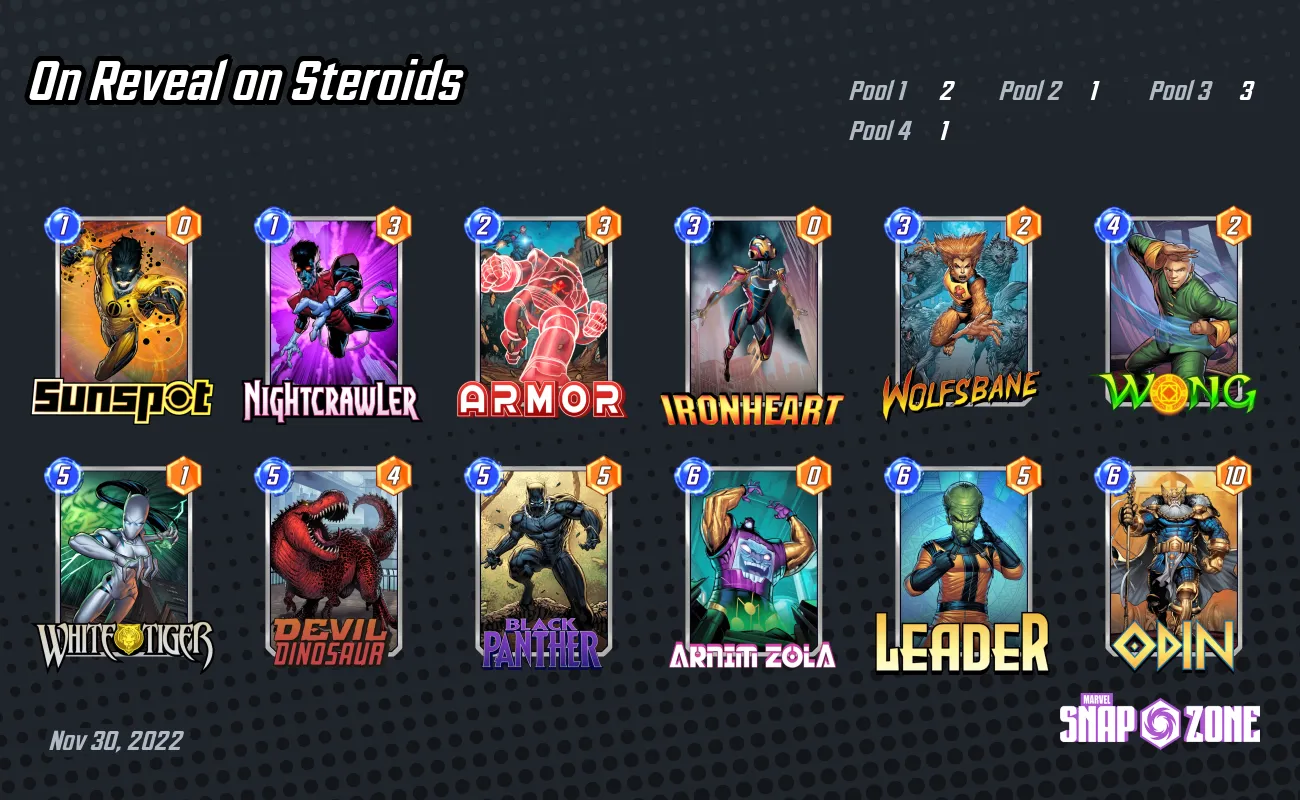 On Reveal on Steroids - Decks - Marvel Snap Zone