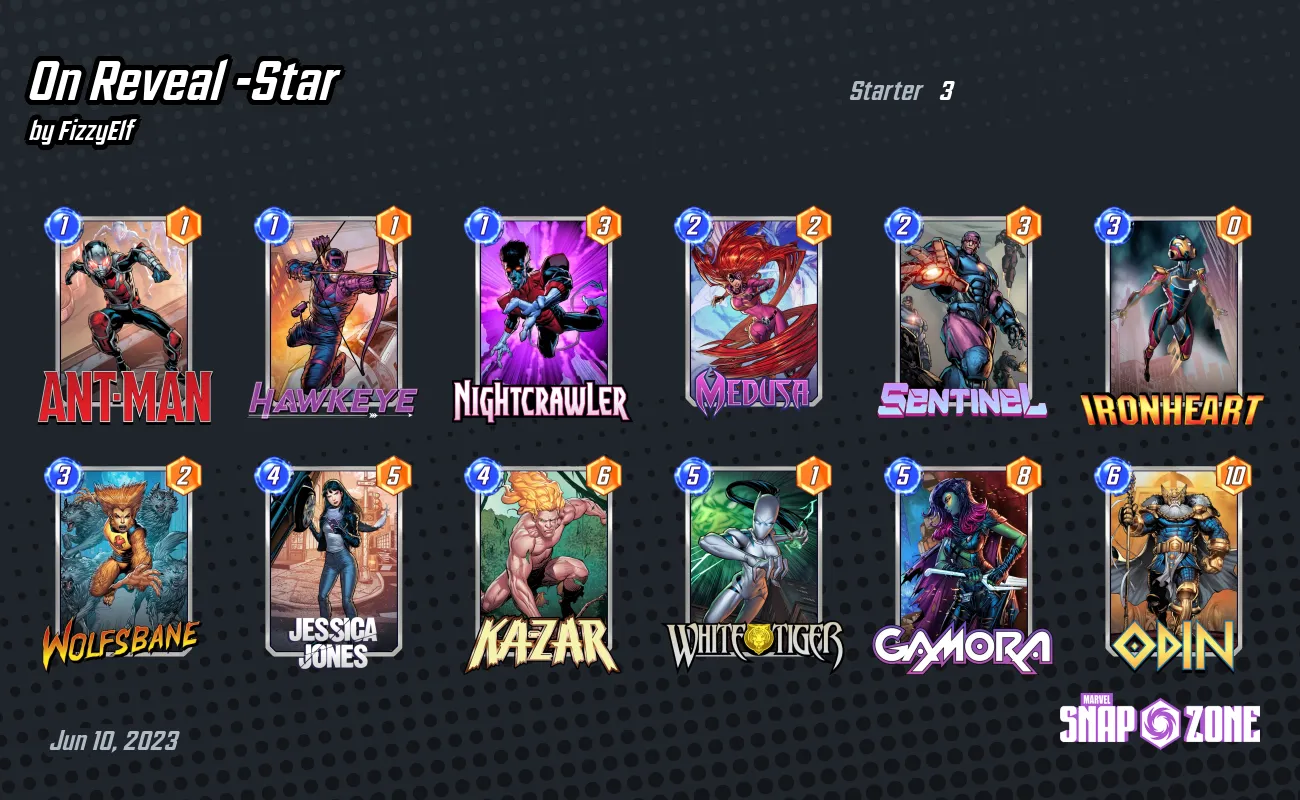 On Reveal -Star - Decks - Marvel Snap Zone
