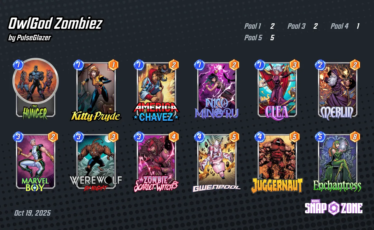 OwlGod Zombiez - Decks - Marvel Snap Zone
