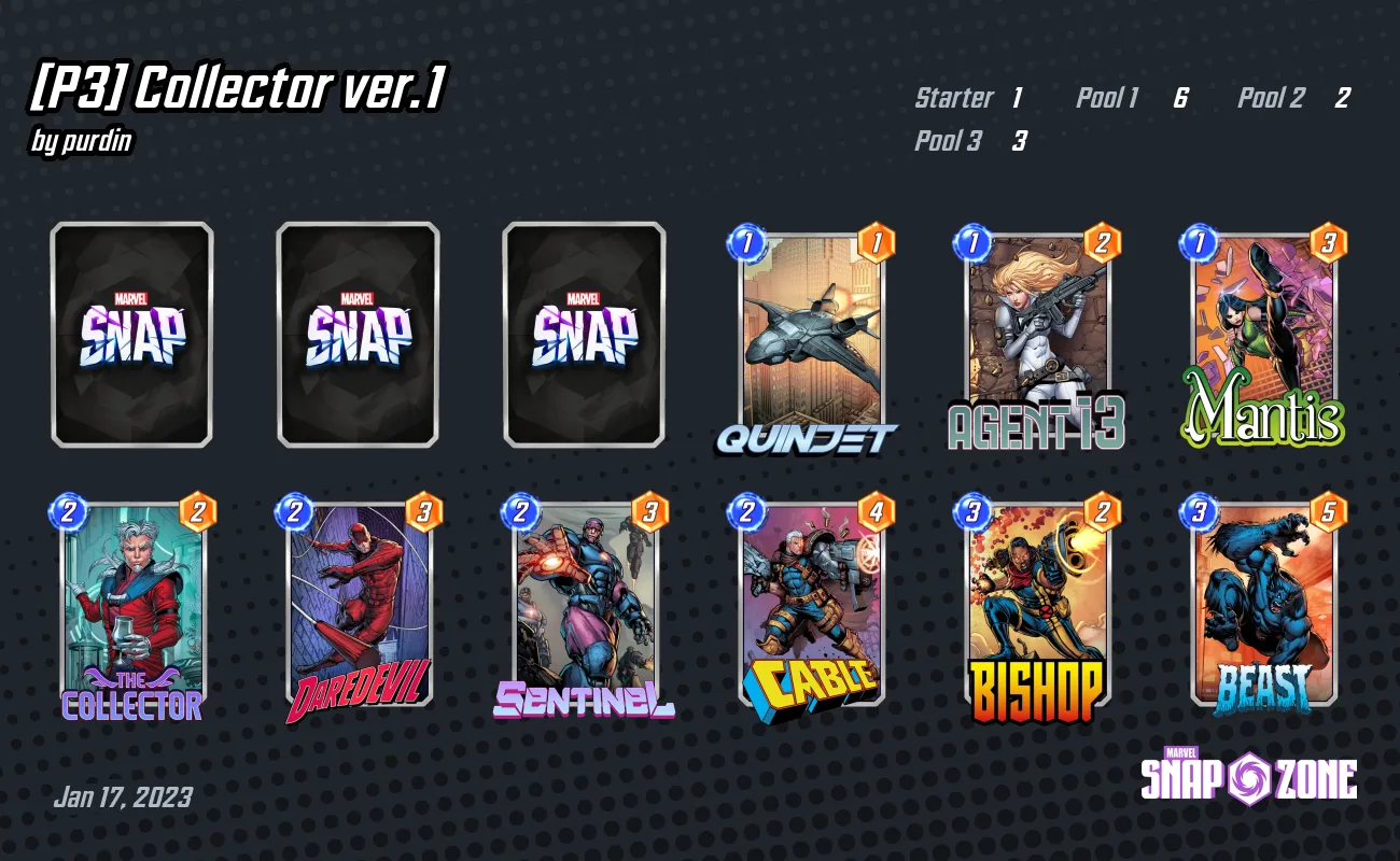 [P3] Collector ver.1 - Decks - Marvel Snap Zone