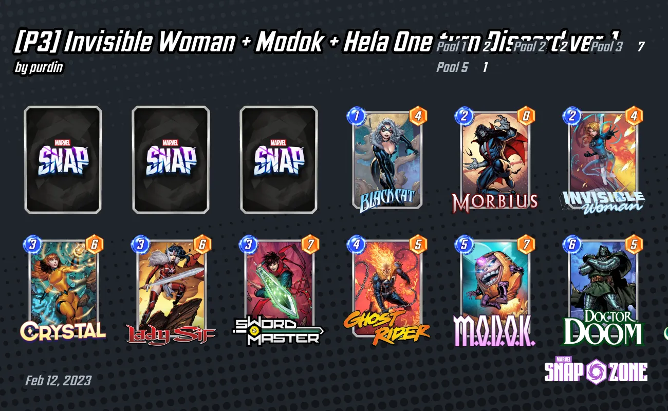 [P3] Invisible Woman + Modok + Hela One turn Discard ver.1 - Decks ...