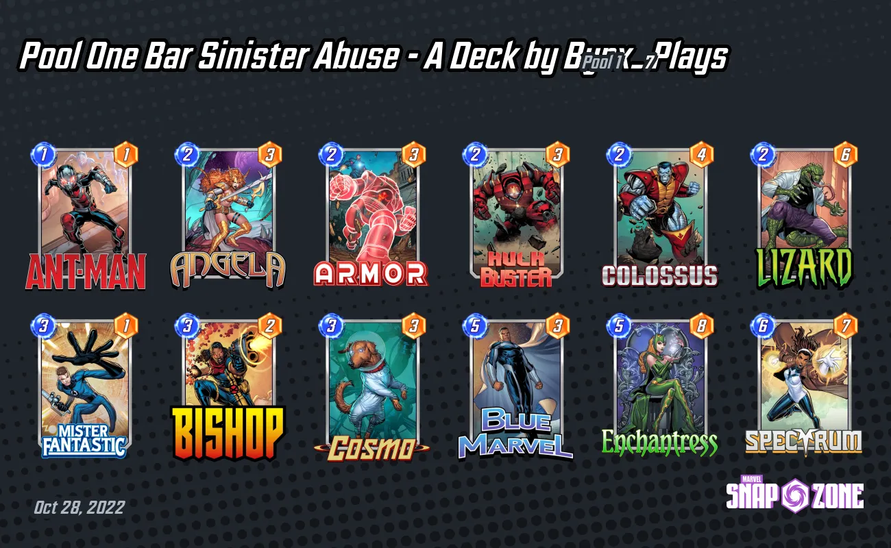 Pool One Bar Sinister Abuse - A Deck by Bynx_Plays - Decks - Marvel ...