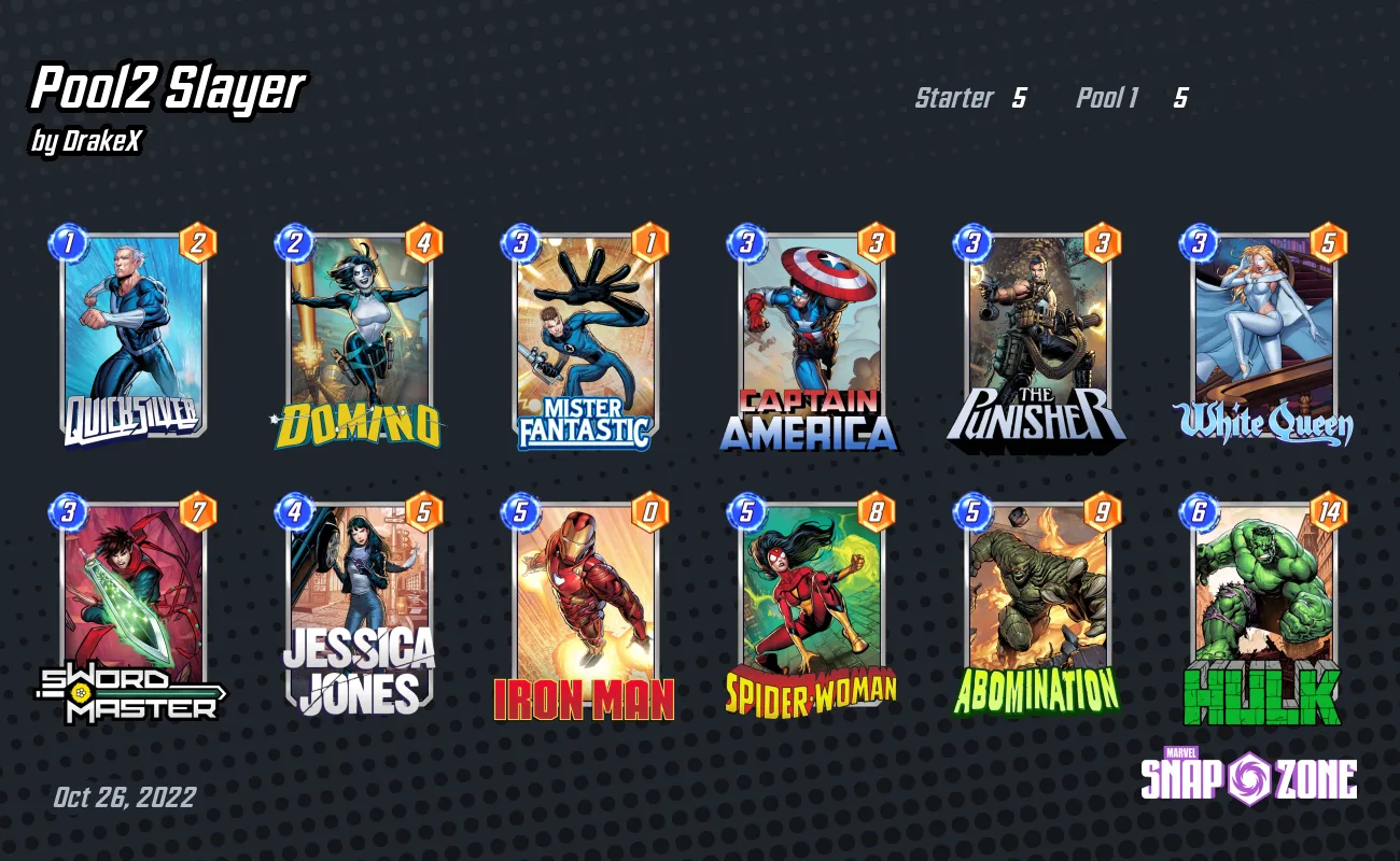 Pool2 Slayer - Decks - Marvel Snap Zone