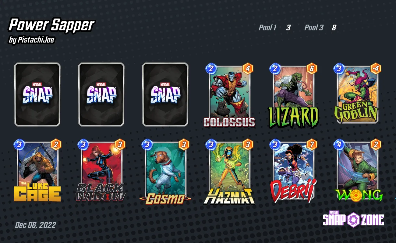 Power Sapper - Decks - Marvel Snap Zone