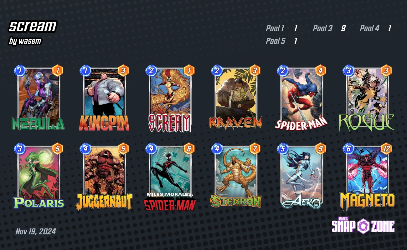 scream - Decks - Marvel Snap Zone